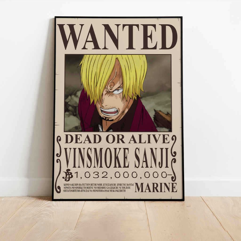 Sanji wanted wall poster – Shinigami Studios